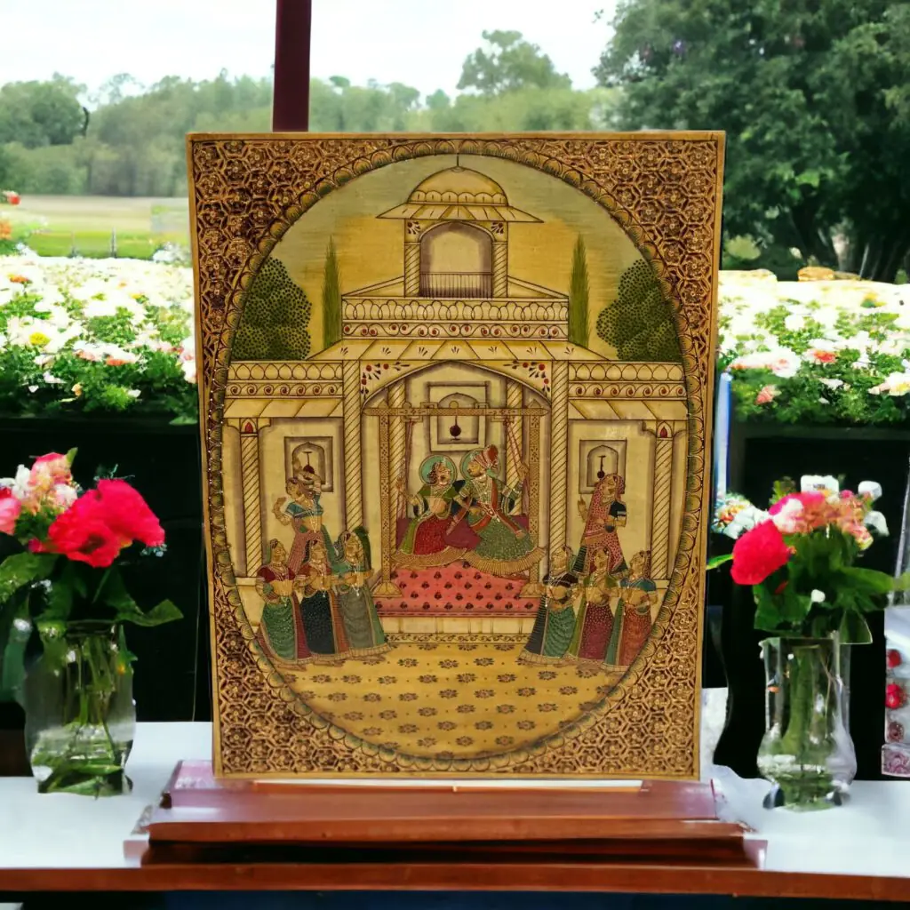 Susa Exquisite Indian-Persian Mughal Painting on Camel Bone - Purana ...