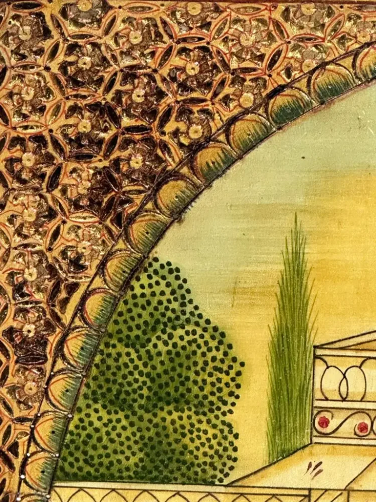 Susa Exquisite Indian-Persian Mughal Painting on Camel Bone - Purana ...