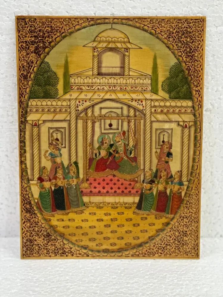 Susa Exquisite Indian-Persian Mughal Painting on Camel Bone - Purana ...
