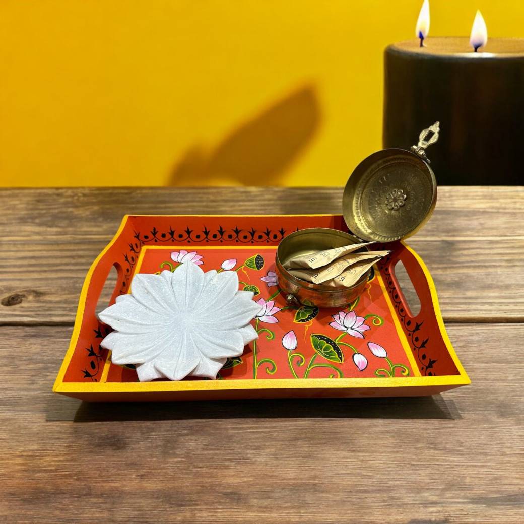 Pihan Hand Painted Tray - Purana Darwaza